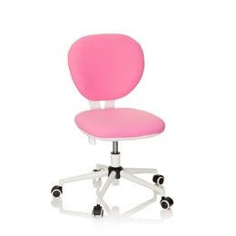Jugenddrehstuhl Kid Vivo Stoff Pink/Wei&szlig;