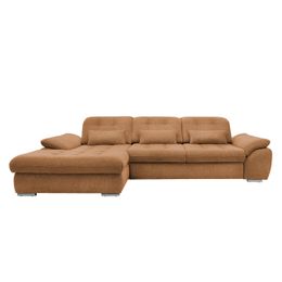 Ecksofa Rigatti mit Bettkasten ca. 184x314 cm Currygelb