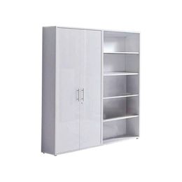 Aktenschrank Office Edition Sw Set 1 hoch Wei&szlig;