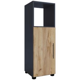 Midischrank Flandu ca. 31x93cm Honigeiche/Schwarz