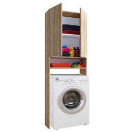 Waschmaschinenschrank LONA Sonoma Eiche ca. 64x182x27cm
