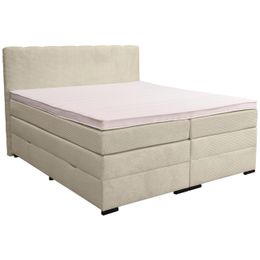 Boxspringbett Malaga ohne Fu&szlig;teil Beige ca. 160x200cm