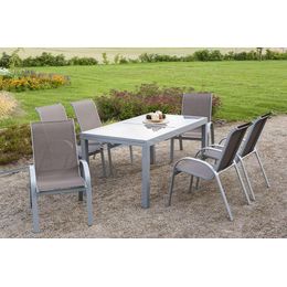 Gartensessel stapelbar Amalfi Aluminium / Polyester