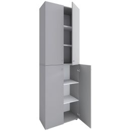 Schuhschrank LONA Grau ca. 70x220x40 cm