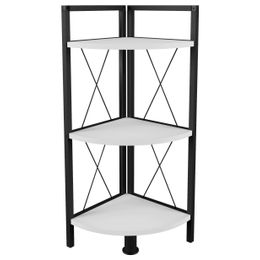 Eckregal INSASI 2 Schwarz/Wei&szlig; ca. 34x87x34 cm