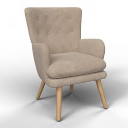 Sessel Stanka Beige Webstoff