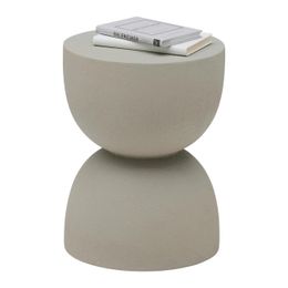 Hocker Tondo Steinoptik Hellgrau