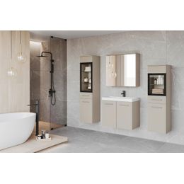 Badm&ouml;bel-Set 5-tlg. Madrit mit LED ca. 140 cm Kaschmir/Beige