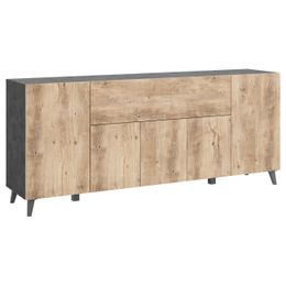 Sideboard Phuket Anthrazit/Kastanieneiche
