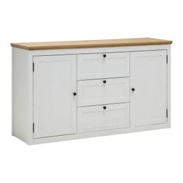 Sideboard Korsika Eichefarben/Wei&szlig;