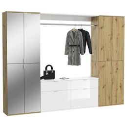 Garderobe Projekt X ca. 243x193 cm Eiche/Wei&szlig;