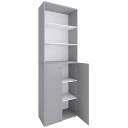 Schuhschrank LONA Grau ca. 70x220x40 cm