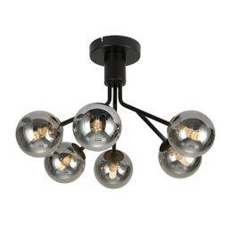 Deckenleuchte Ovo in Schwarz/Chrom max. 15 Watt Deckenlampe