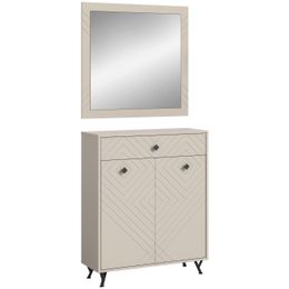Garderobe Notes 2-teilig ca.80x190x35cm Sandbeige