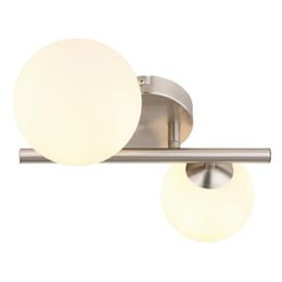 Globo LED-Wandleuchte Riha Opal/Nickelfarben max. 3,5Watt Wandlampe
