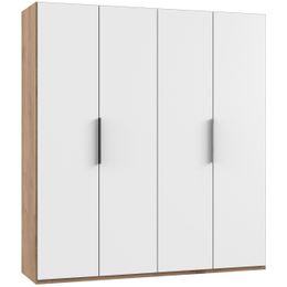 Dreht&uuml;renschrank Level 36A ca. 200x216x58 cm Wei&szlig;/Eiche