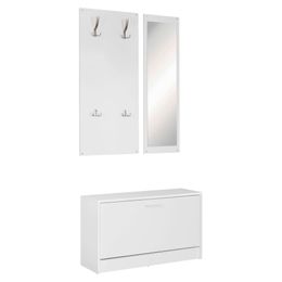 Wandgarderobe 'Jana', weiss
