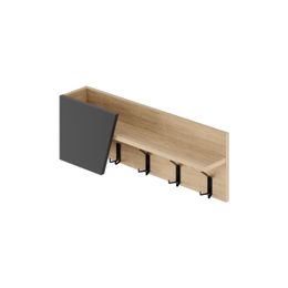 Wandgarderobe Eleva ca. 74x26 cm Anthr./Eiche