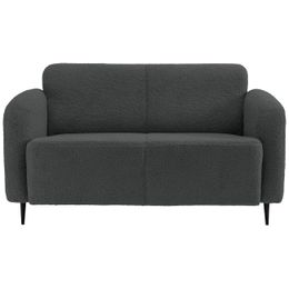 2-Sitzer-Sofa Marone Anthrazit Teddystoff