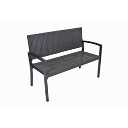 Sitzbank mit Lehne Schwarz Sanremo B:116 cm