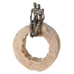 Skulptur Together Hellbraun/Bronzefarben