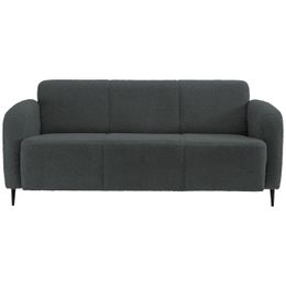 3-Sitzer-Sofa Marone Anthrazit Teddystoff