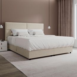 Boxbett Lily Beige ca. 180x200 cm mit Topper