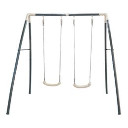 Ambia Garden Schaukel Double Swing in Wei&szlig;/Anthrazit