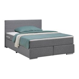 Boxspringbett Palermo in Grau ca. 140x200cm