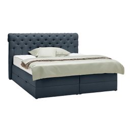 Boxspringbett Belano Dunkelblau 200x200cm