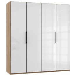 Dreht&uuml;renschrank ca. 200 cm Level 36D Wei&szlig;/Eiche Dekor