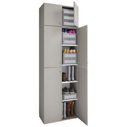 Kleiderschrank Lona XXL Grau ca. 70x223x39 cm