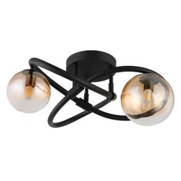 Globo LED-Deckenleuchte Tuberius Klar/Schwarz max. 3,5 Watt Deckenlampe