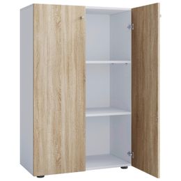 Schuhschrank LONA Wei&szlig;/ Sonoma Eiche ca. 70x110x39cm
