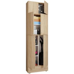 Mehrzweckschrank Lona XXL Sonoma Eiche ca. 70x240x39 cm