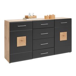 Sideboard Sonate Schwarz/Eichefarben