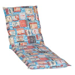 Liegenauflage Togo ca. 191x58 cm Blau/Rot