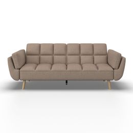 Schlafsofa Cora Braun Webstoff