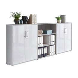 Aktenschrank Office Edition Sw Set 9 Grau/Wei&szlig;