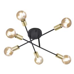 Trio Deckenleuchte Cross in Schwarz max. 40 Watt Deckenlampe