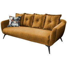 3-Sitzer Sofa Baggio Gelb Velours