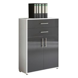 Aktenschrank Office Edition Wei&szlig;/Anthrazit