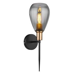 Globo Wandleuchte Fanni in Grau/Schwarz/Messing max. 40W Wandlampe