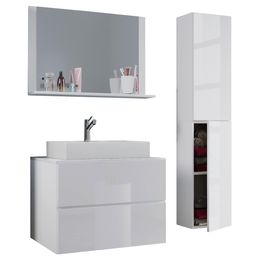 Badezimmer Lendas 4-tlg. ca. 94 cm Wei&szlig;