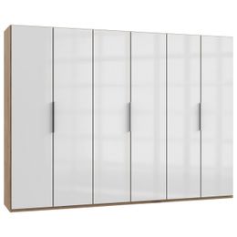 Dreht&uuml;renschrank ca. 300 cm Level 36D Wei&szlig;/Eiche Dekor