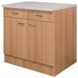 K&uuml;chenunterschrank in Buchefarbe 'Nano'