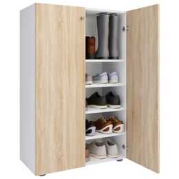 Schuhschrank LONA Wei&szlig;/ Sonoma Eiche ca. 70x110x39cm