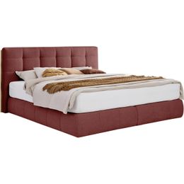 Boxspringbett Lavenito Rot ca. 200x200cm