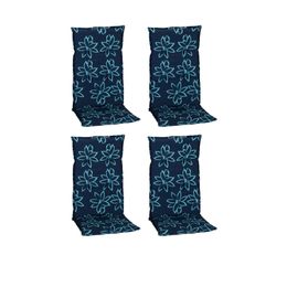 Hochlehner Auflagen Bunde 4er- Set ca. 118x50 cm Blau