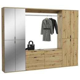 Garderobe Projekt X ca. 243x193 cm Artisan Eiche